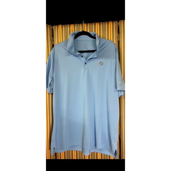 Nike | Shirts | Nike Golf Light Blue Performance Polo Shirt With Small ...